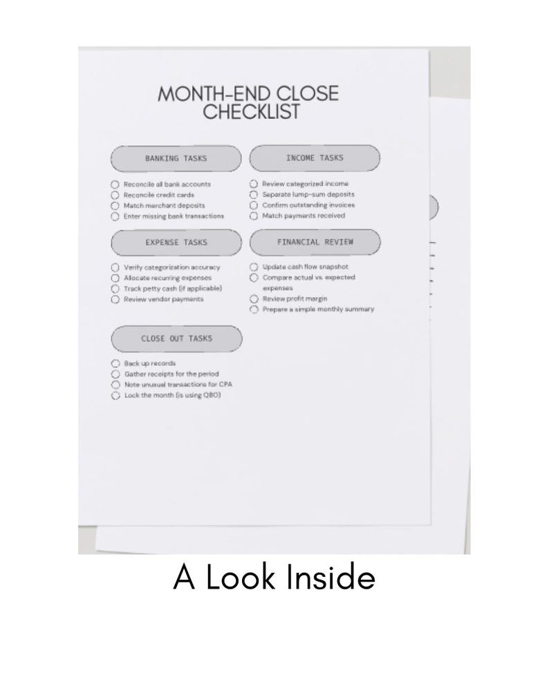 Month-end Bookkeeping Checklist | Close Your Books & Monthly Review ...