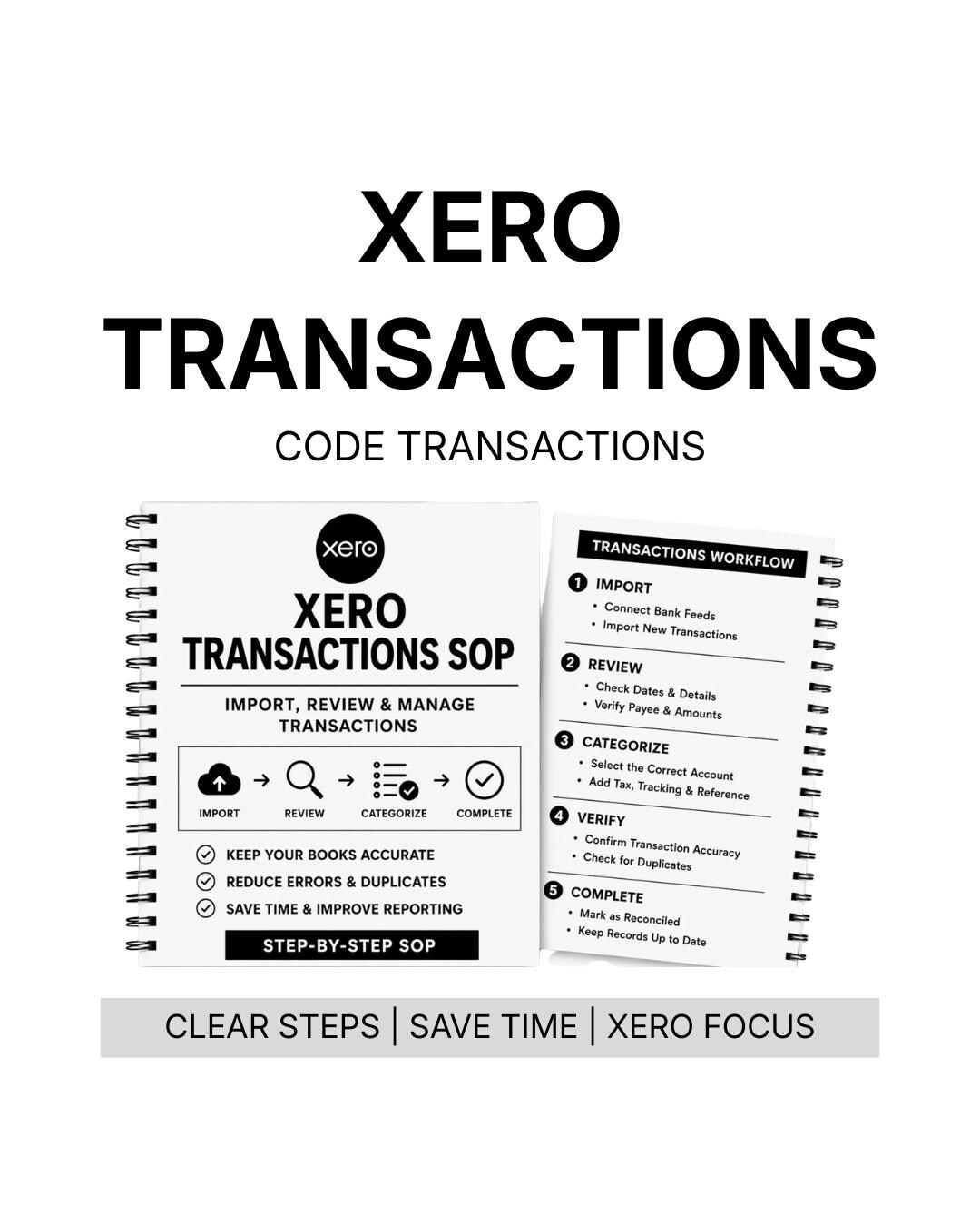 Xero Transaction Categorization SOP | Workflow & Error Prevention - Etsy