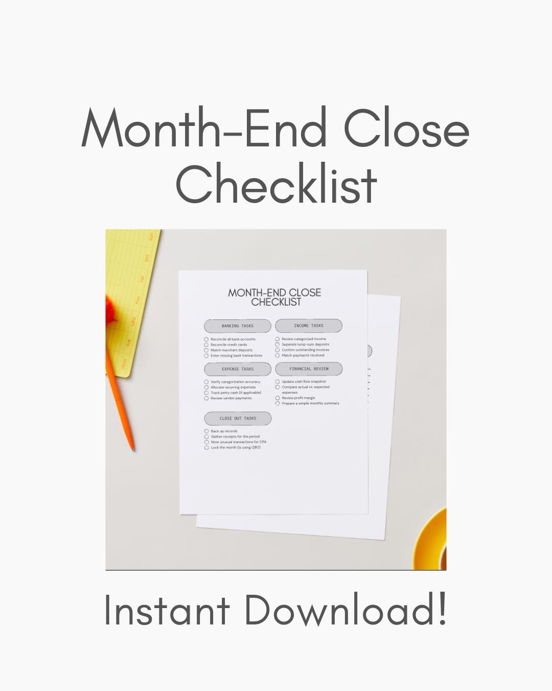 Month-end Bookkeeping Checklist | Close Your Books Faster | Small ...
