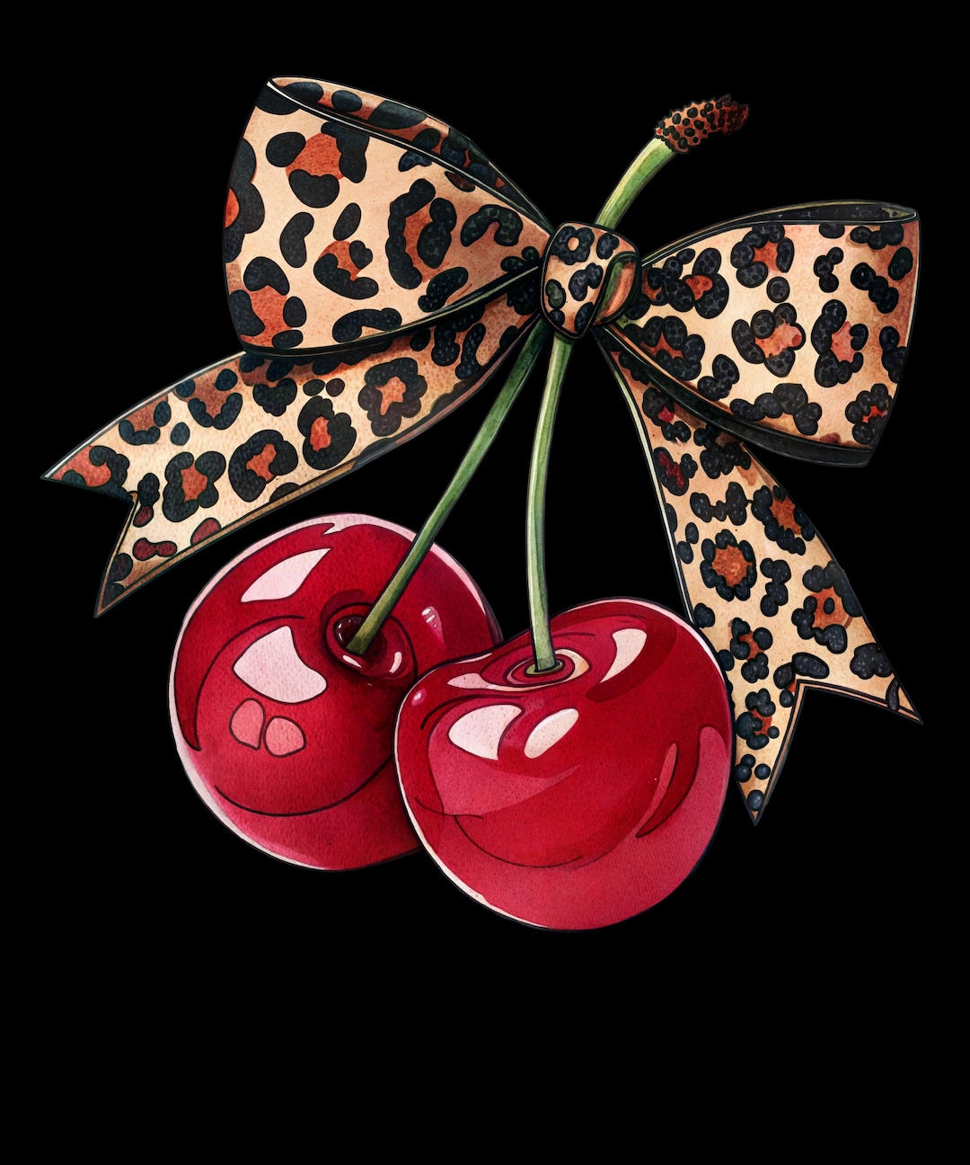 Cherry Bow Cheetah - Etsy
