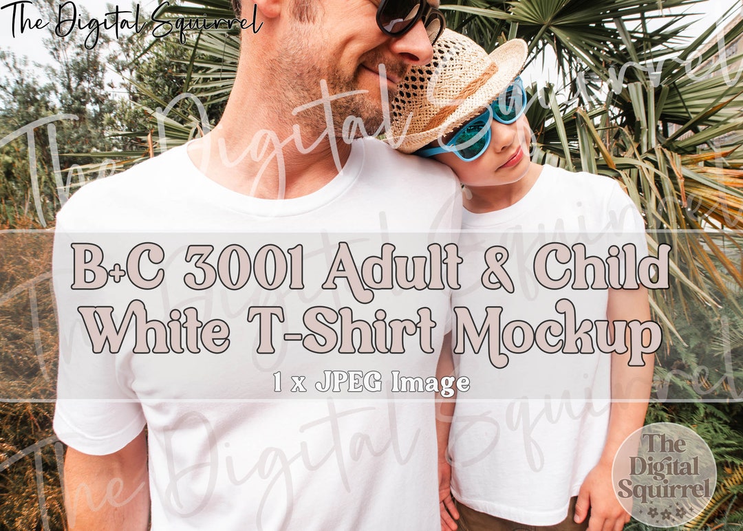 Father Son T-shirt Mockup | Bella Canvas 3001 & 3001t White | Father's ...