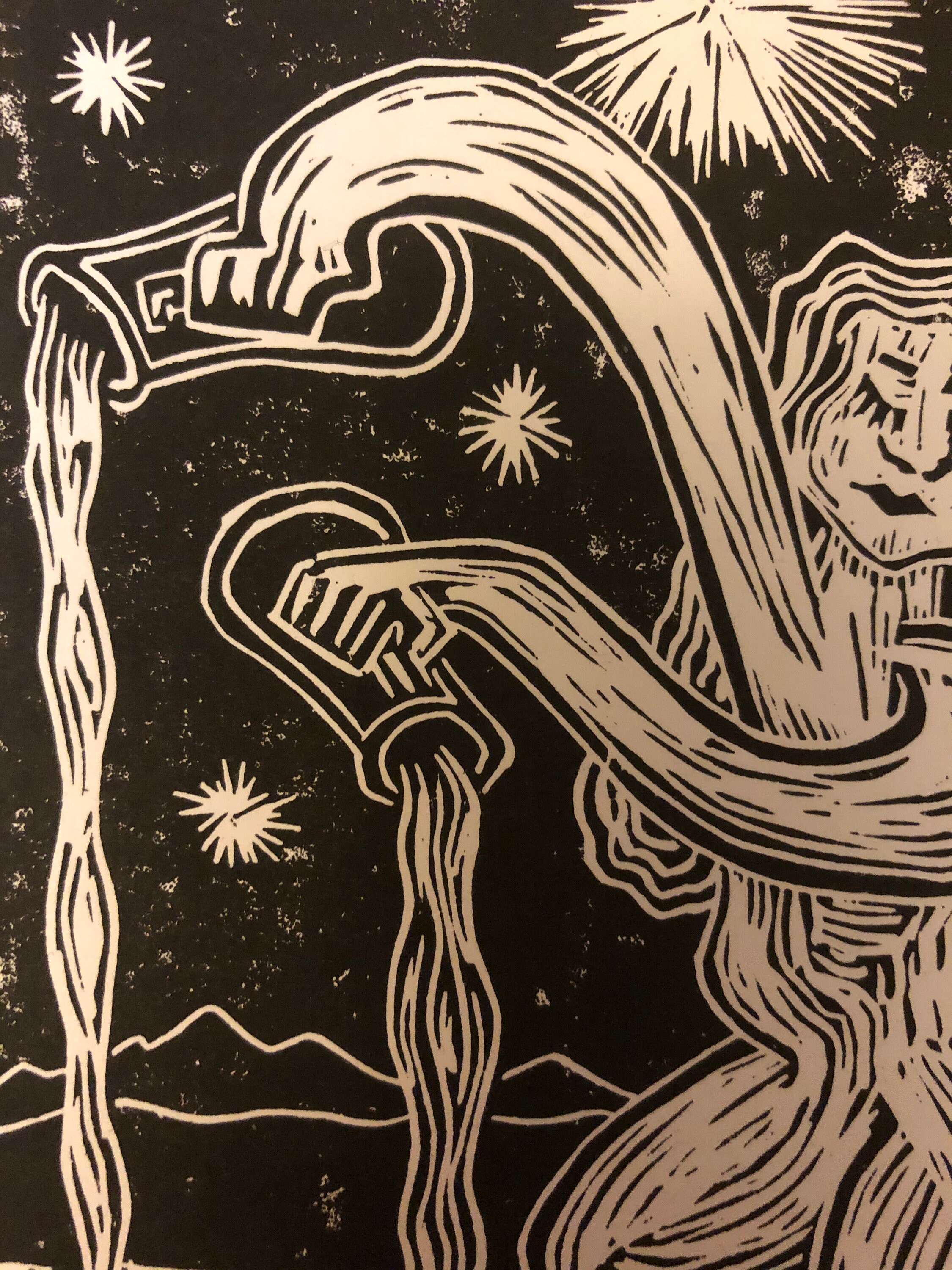 The Star XVII Linocut Print - Etsy