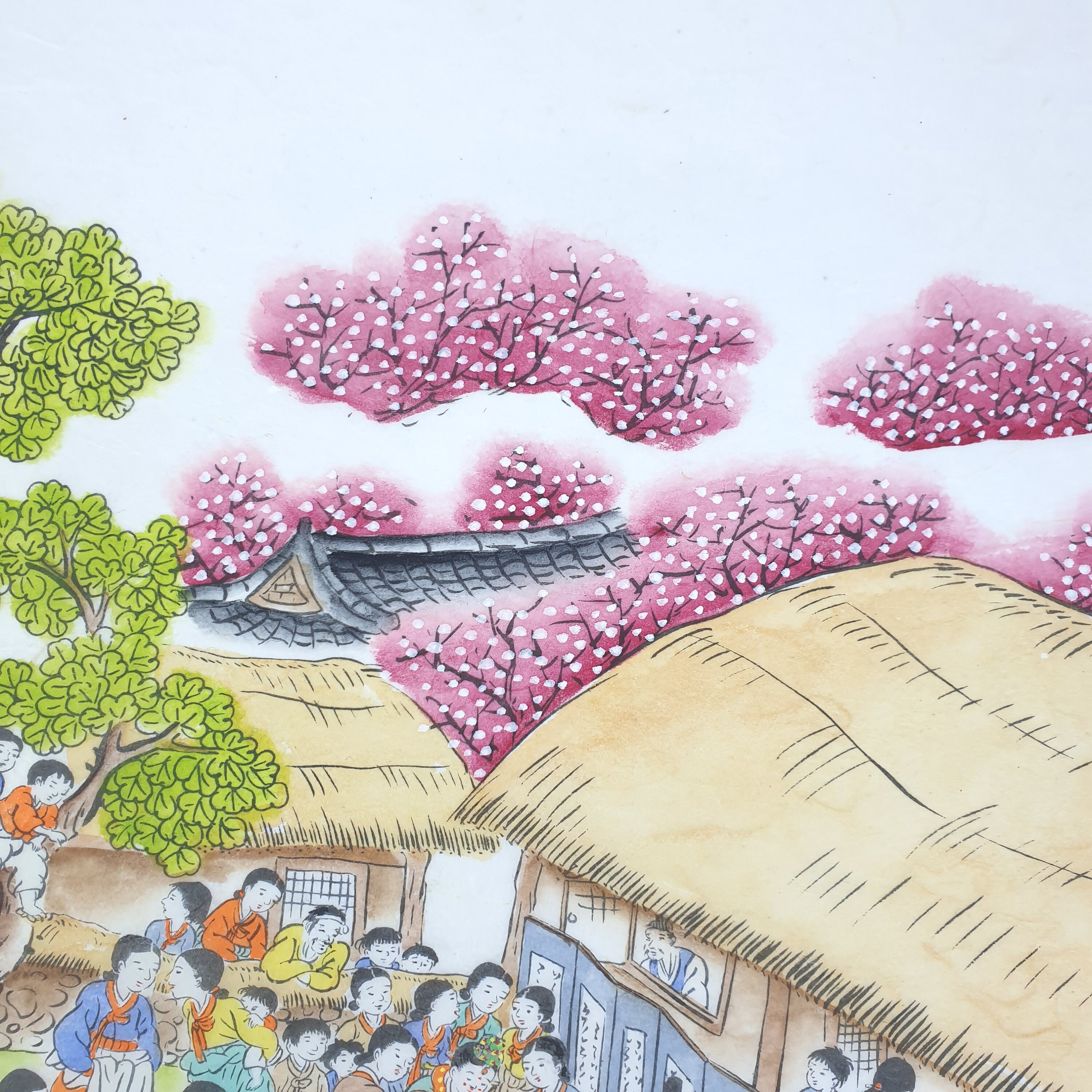 Korea Traditional Spring Folk Style Water Painting Gift Friend ...