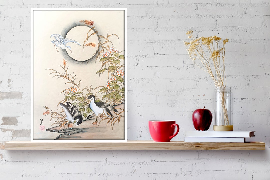 Duck Folk Art Waterpainting / Gift for Her / Painting / Animal ...