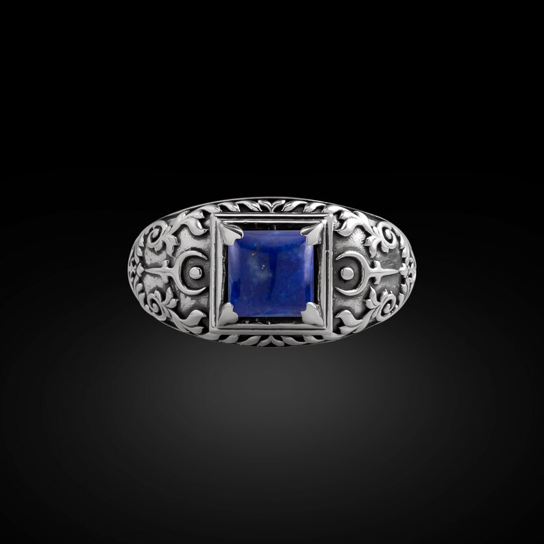 925 Lapis Hades Ring Hades Signet Ring Pluto Ring Astrology | Etsy