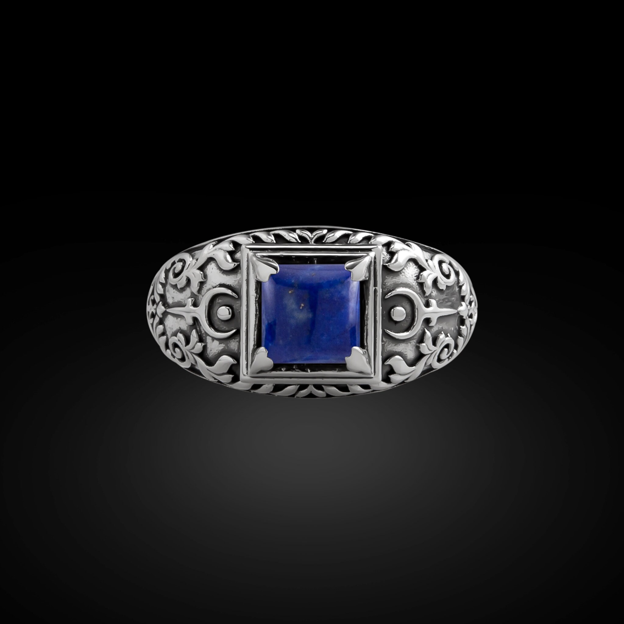 925 Lapis Hades Ring Hades Signet Ring Pluto Ring Astrology - Etsy