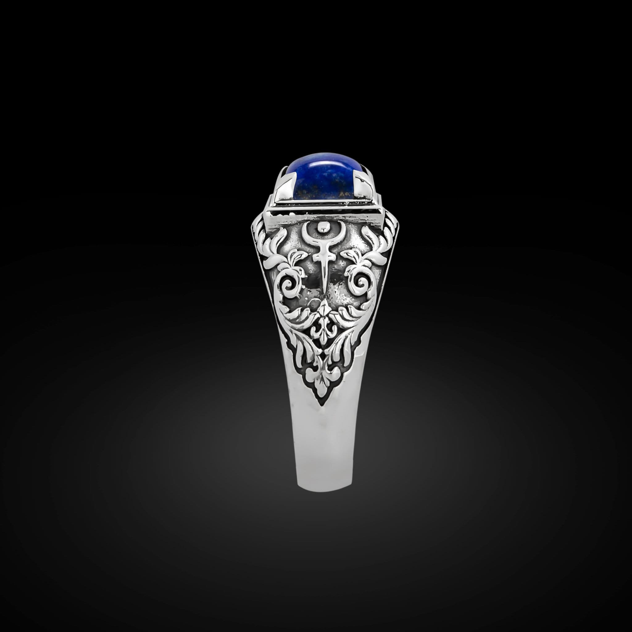 925 Lapis Hades Ring Hades Signet Ring Pluto Ring Astrology - Etsy