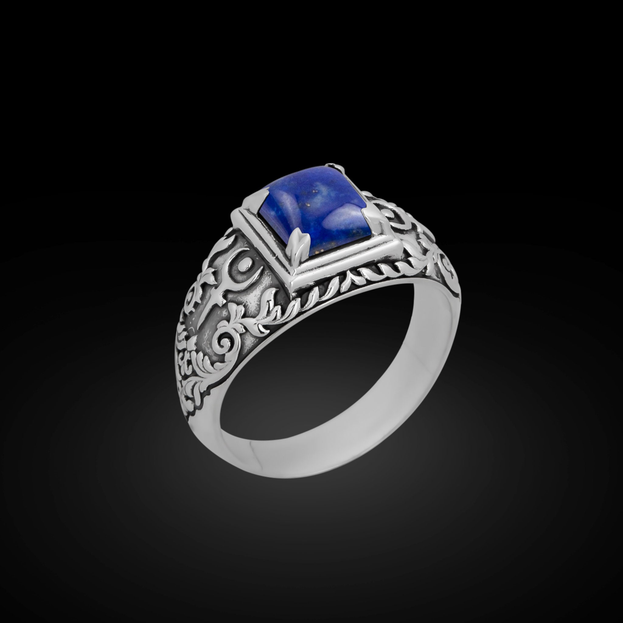 925 Lapis Hades Ring Hades Signet Ring Pluto Ring Astrology - Etsy