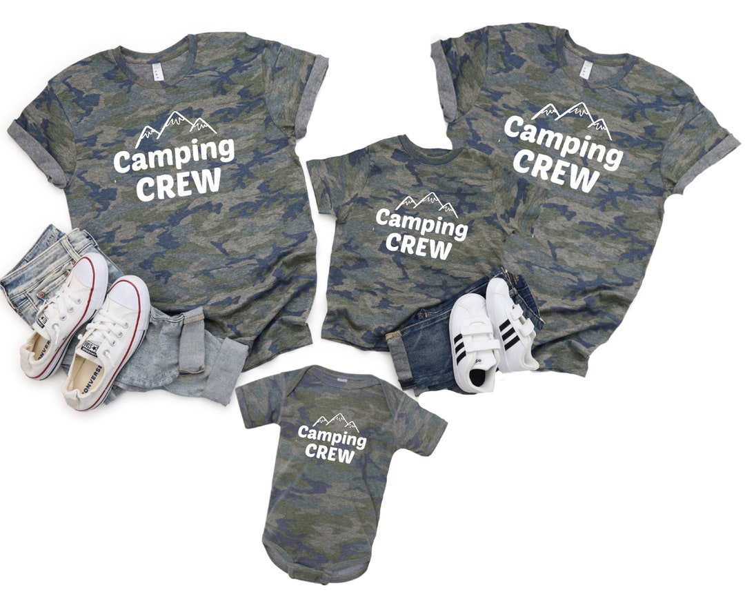 Camping Shirt, Camping Crew Shirt, Camo Matching Family Camping Shirts ...