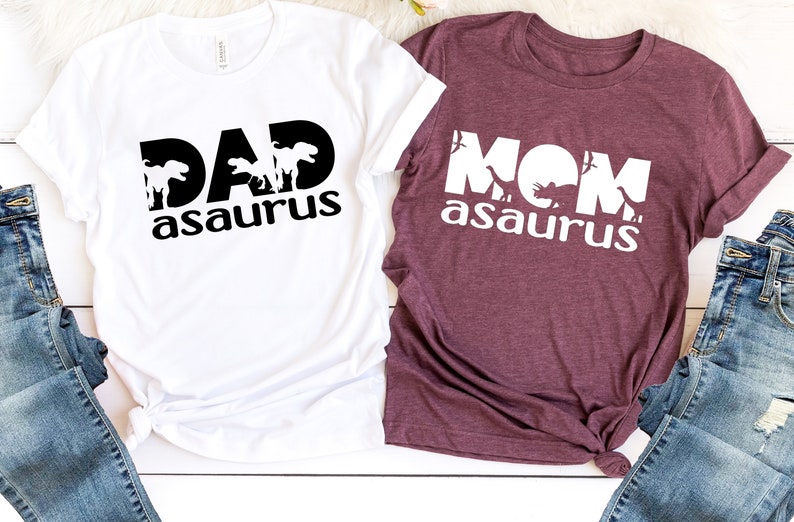 Momasaurus Shirt Dadasaurus Shirt Dinosaur Shirts Mom and - Etsy