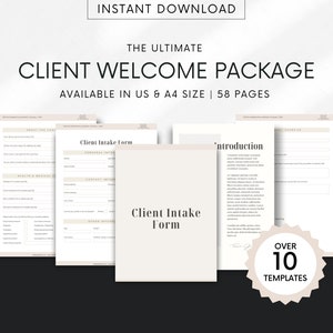 Client Intake Form | Health History Form | Patient Information Form ...