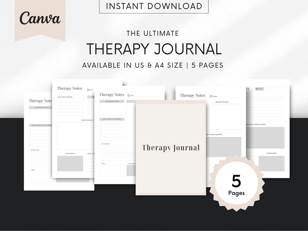 Therapy Journal | Health Journal | Doctor Visit Journal | Medical Notes ...