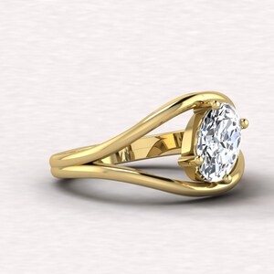Oval Cut Lab Grown Diamond Ring Eye Shape Ring New & Unique Designed ...