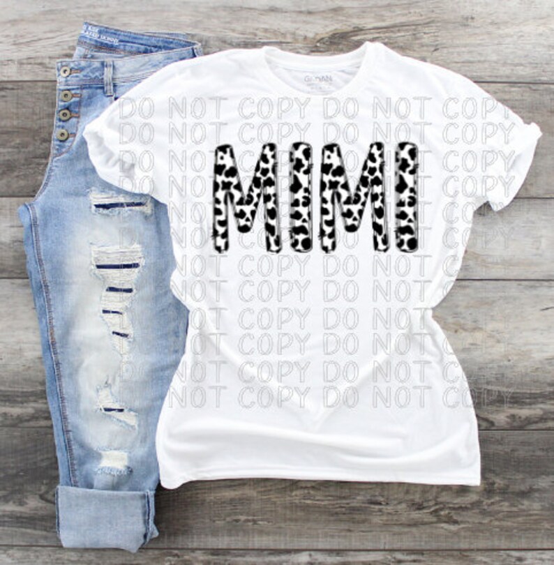 Cow Print Mimi PNG Digital Download - Etsy