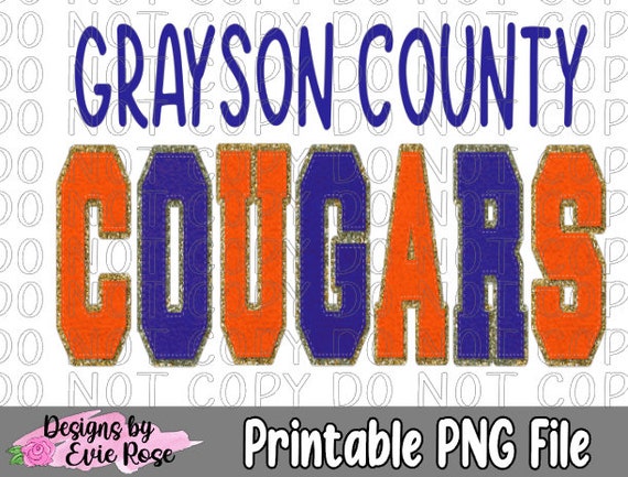 Grayson County Cougars PNG Download - Etsy