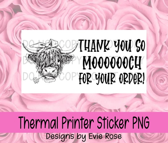 Thank You so MOOOCH Thermal Sticker PNG - Etsy
