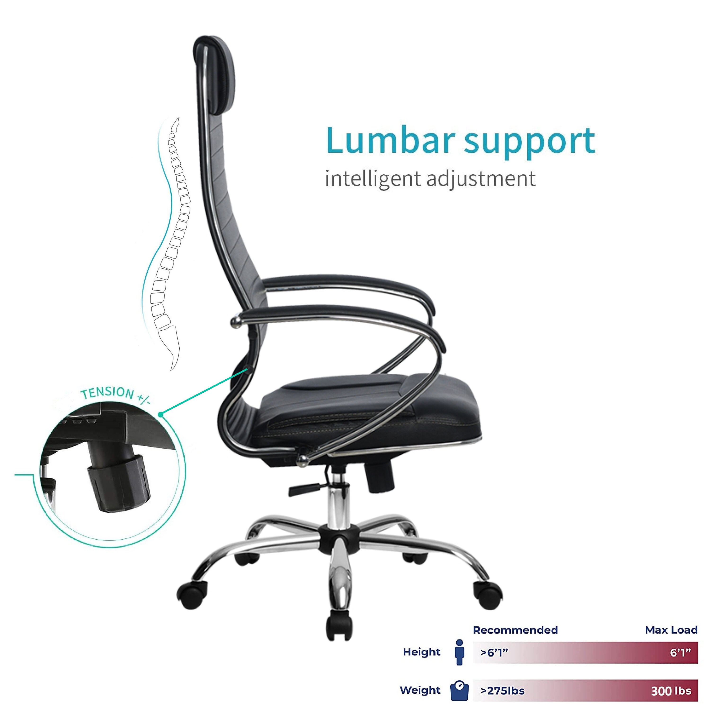Office Chair Ergonomic Samurai Chair-high Back Arm Chairs With ...