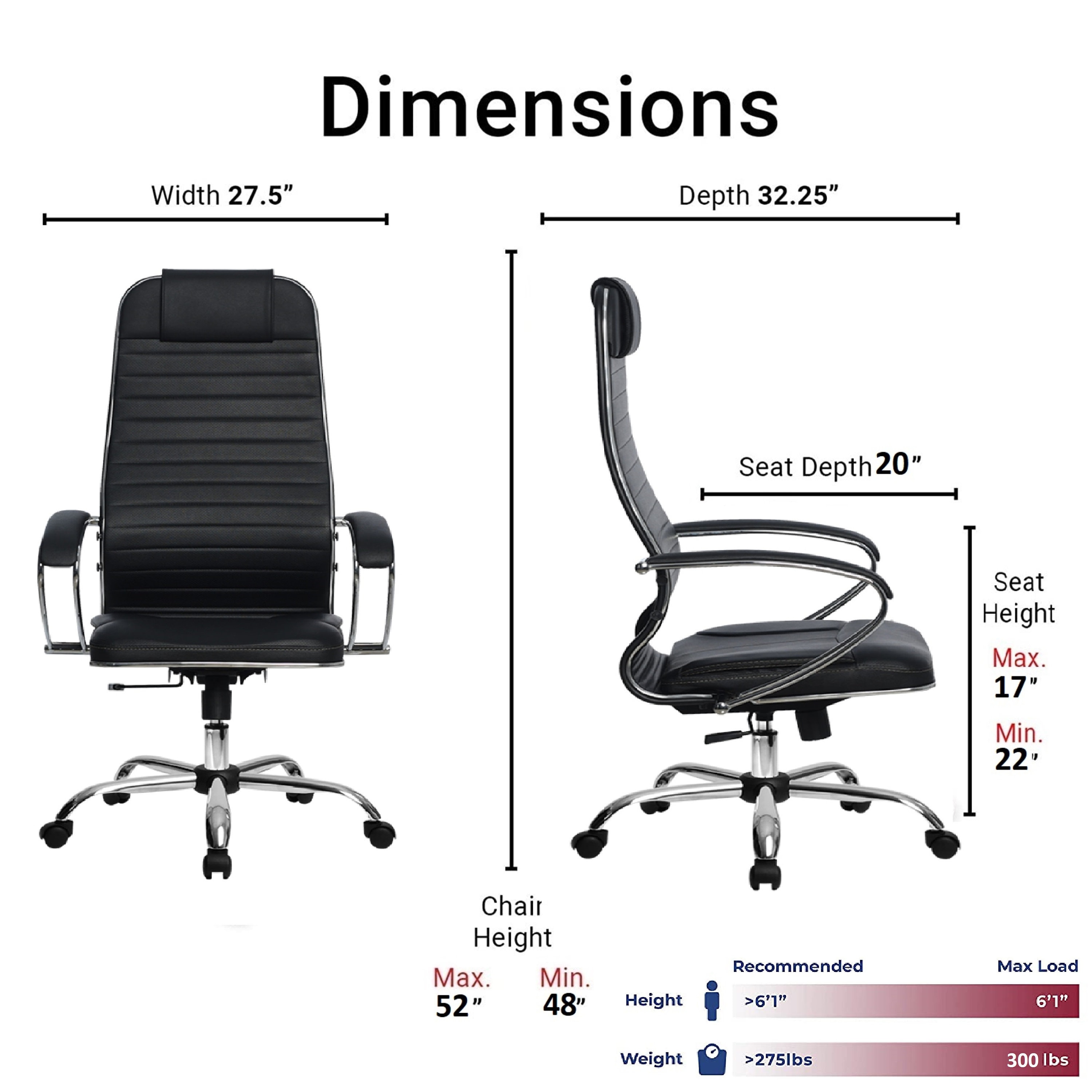 Office Chair Ergonomic Samurai Chair-high Back Arm Chairs With ...
