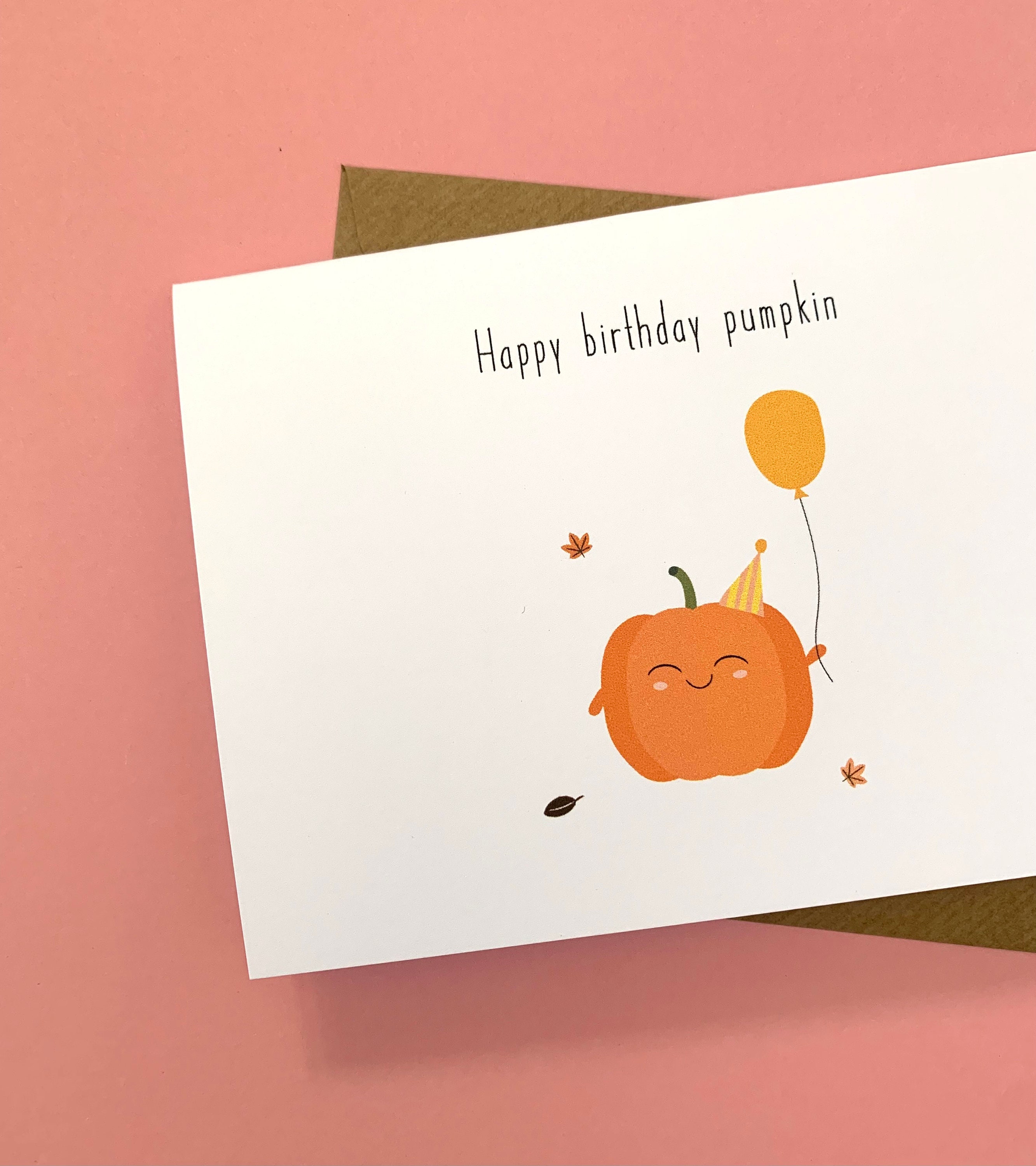 Happy Birthday Pumpkin Card Orange Pumpkin Autumn Birthday - Etsy Denmark