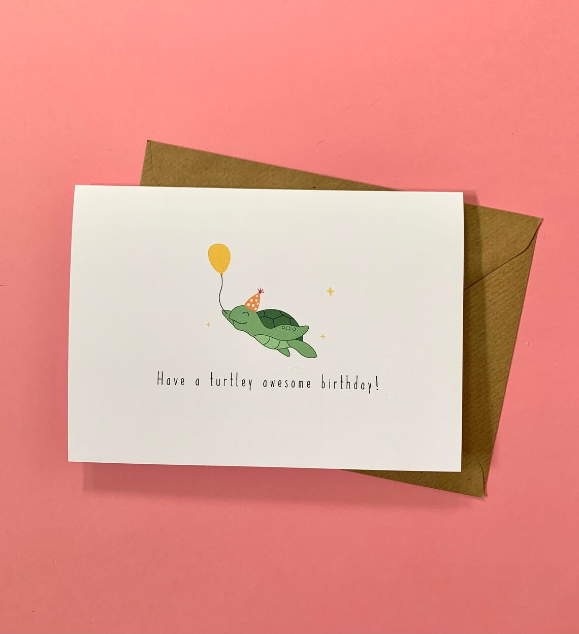 Have a Turtley Awesome Birthday Turtle Pun Card Cute | Etsy