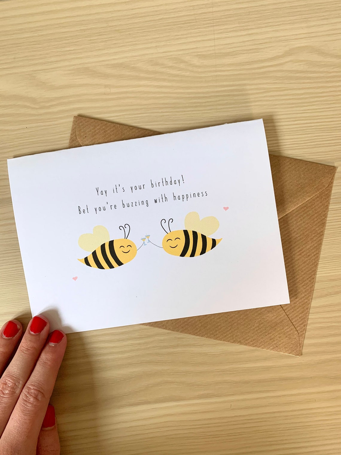 Buzzing it's Your Birthday Bees Birthday Card Cute | Etsy