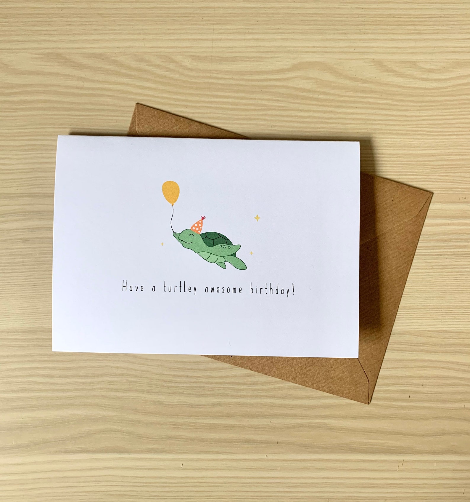 Have a Turtley Awesome Birthday, Turtle, Pun Card, Cute, Birthday ...