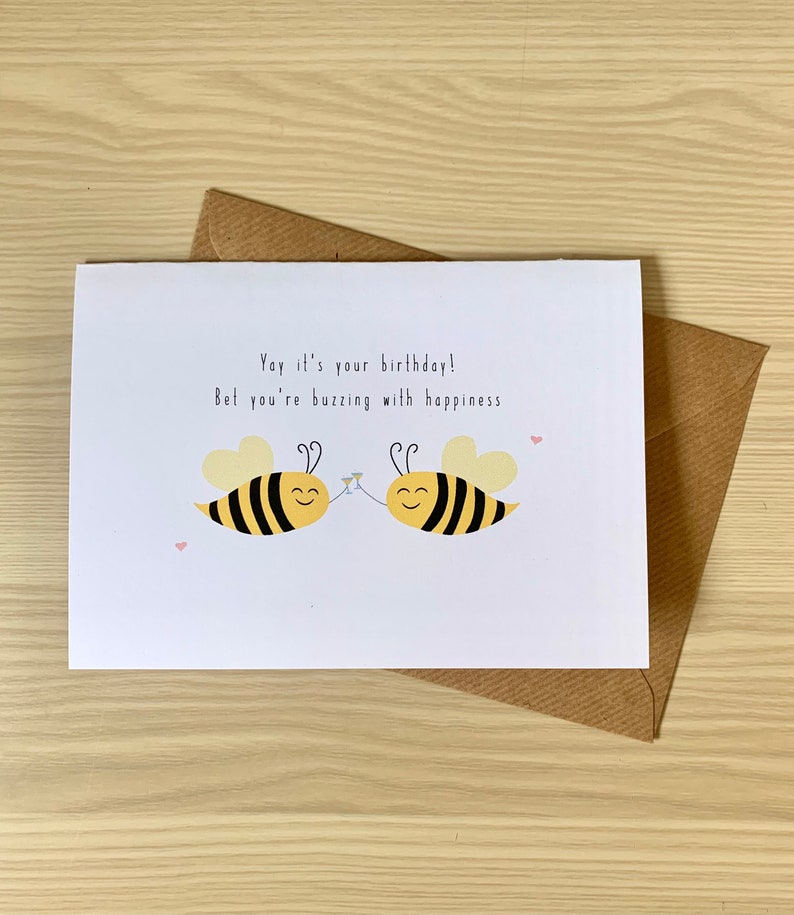 Buzzing It's Your Birthday, Bees, Birthday Card, Cute, Happy Birthday ...