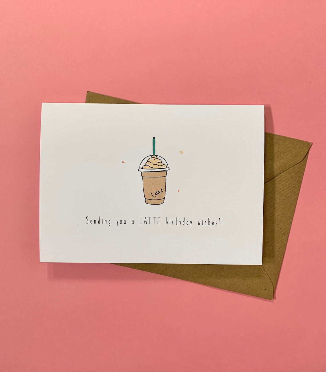 Sending You a Latte Birthday Wishes Latte Coffee Birthday - Etsy