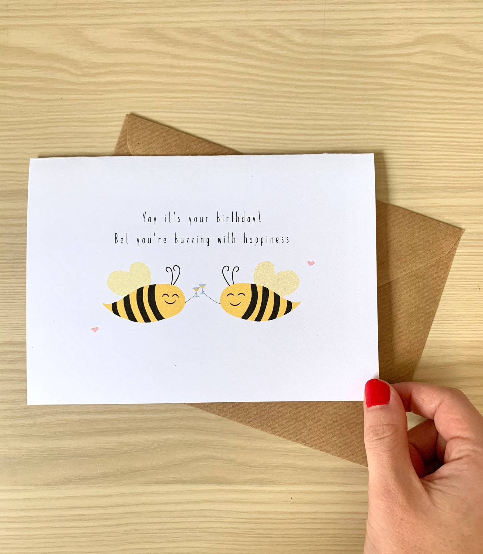 Buzzing it's Your Birthday Bees Birthday Card Cute | Etsy