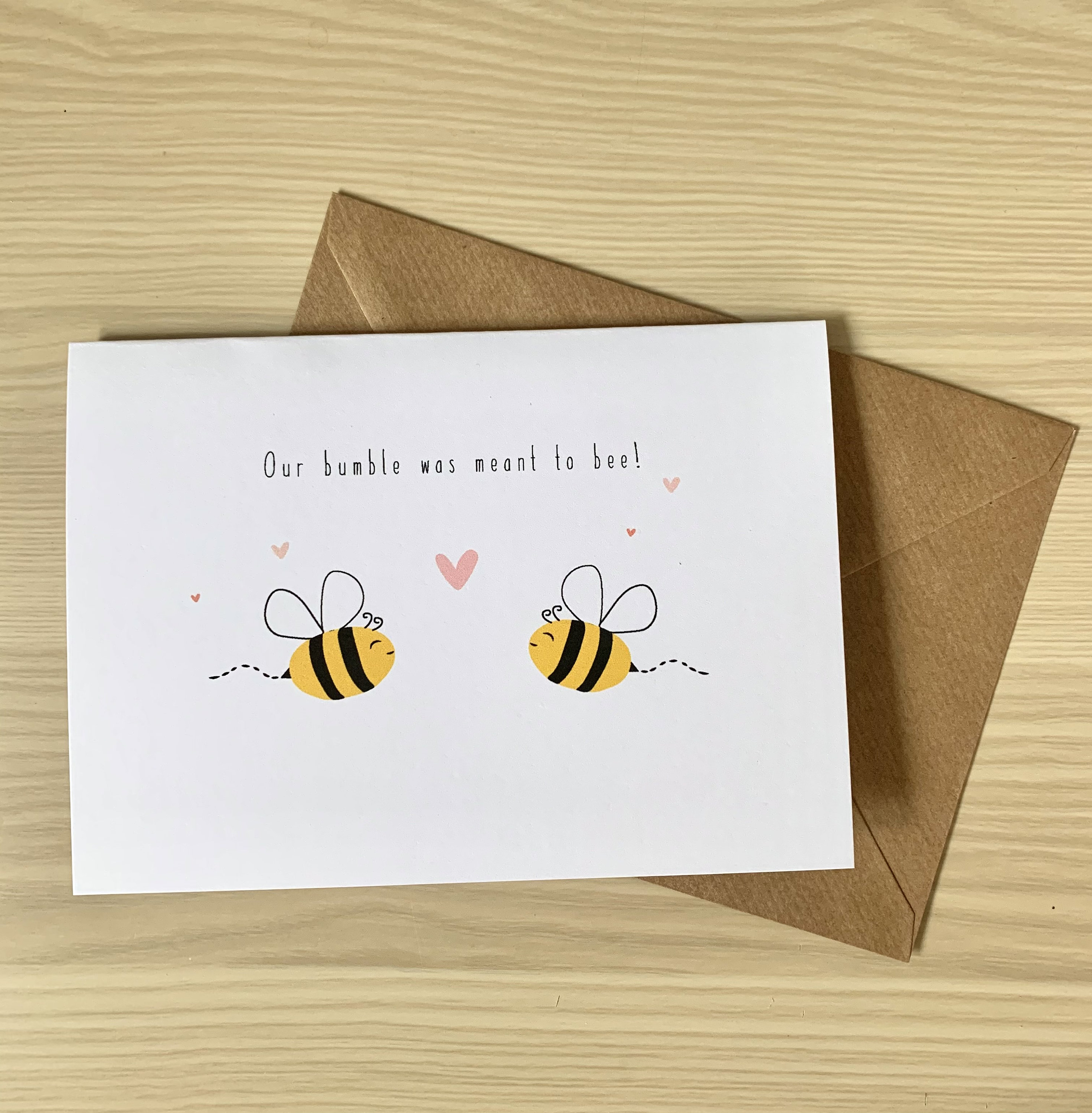 Our Bumble Was Meant to Bee, Bees, Love, Bumble, Bee, Hearts, Bee Cards ...
