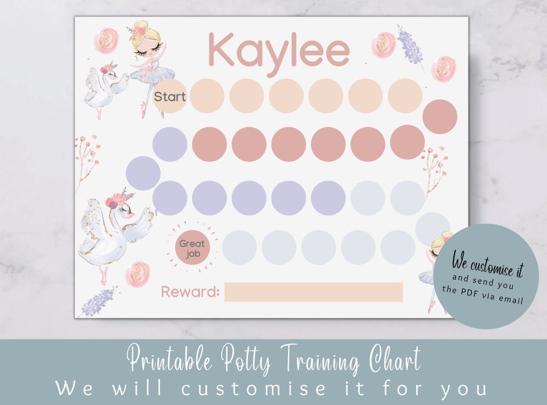 Ballerina Reward Chartpotty Training Chart for - Etsy
