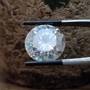 1.00 CT Colorless Loose Moissanite Stone VVS1 Clarity Round - Etsy