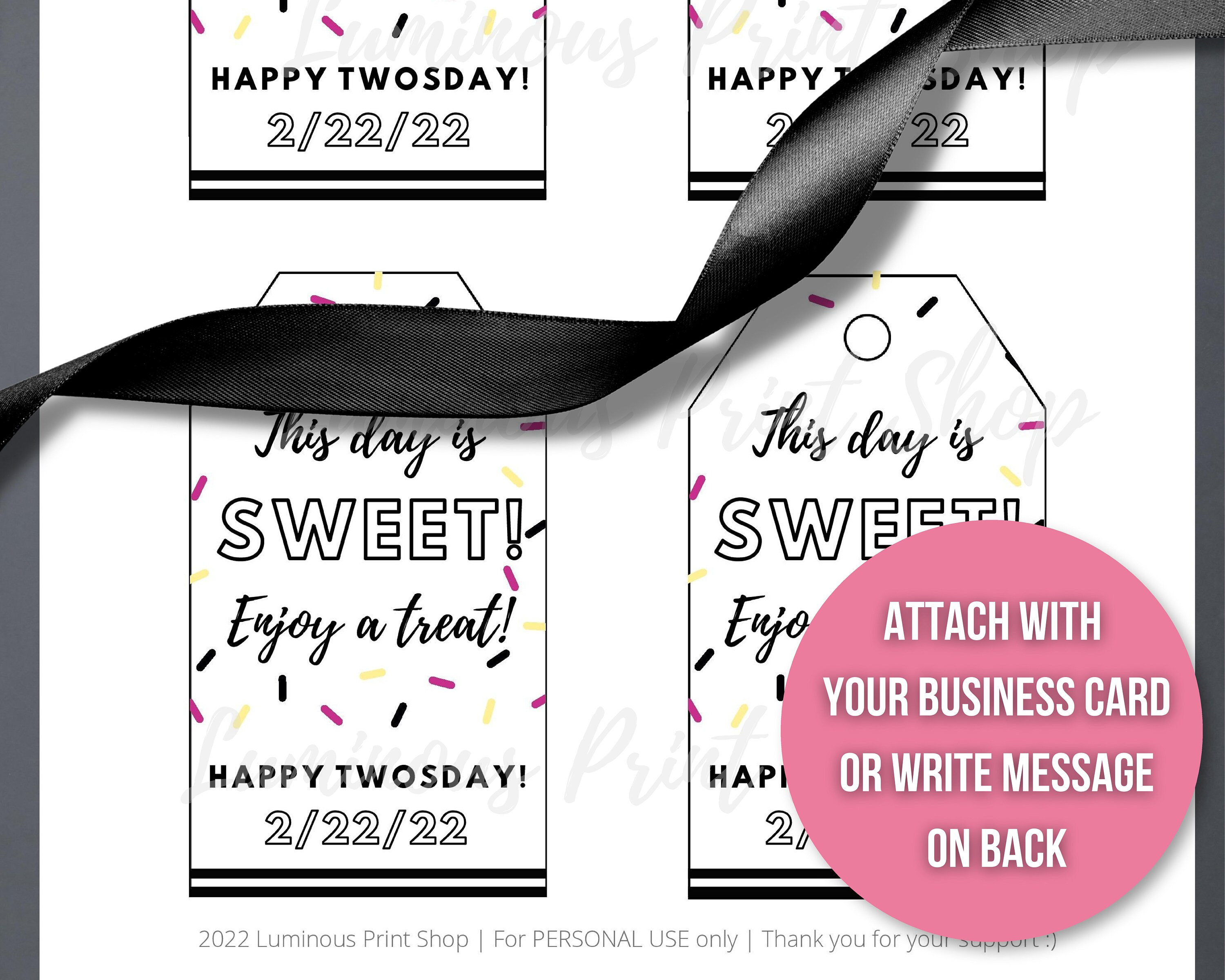 Twosday Printable Tags | Twosday Snack Tags | Twosday Treat Tags ...