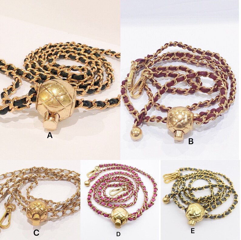 Gold-tone Chain Bag Strap With Leather for Chanel Replacement - Etsy