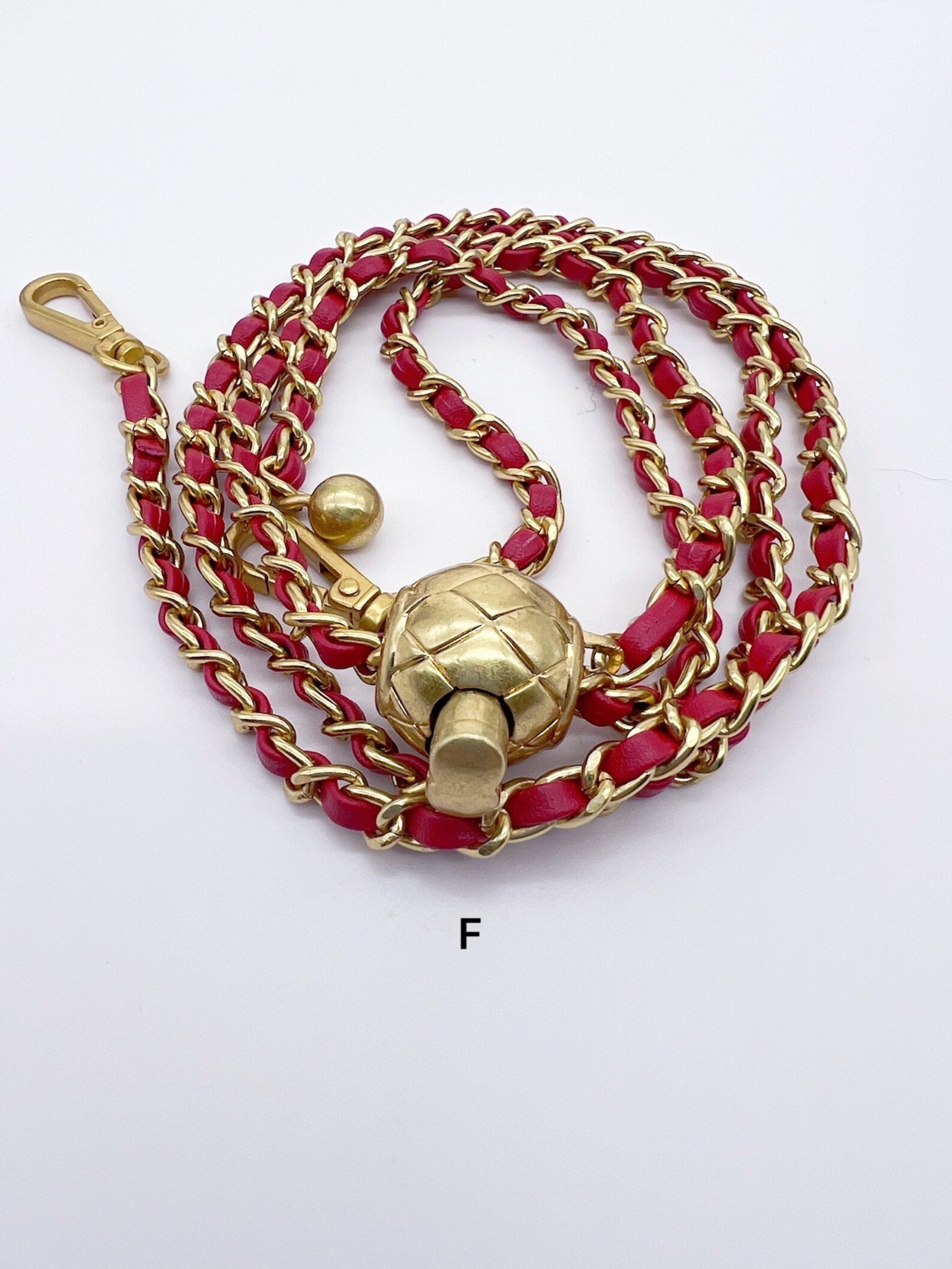 Gold-tone Chain Bag Strap With Leather for Chanel Replacement - Etsy