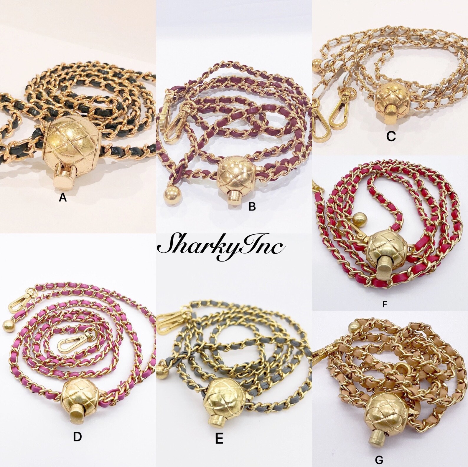 Gold-tone Chain Bag Strap With Leather for Chanel Replacement - Etsy