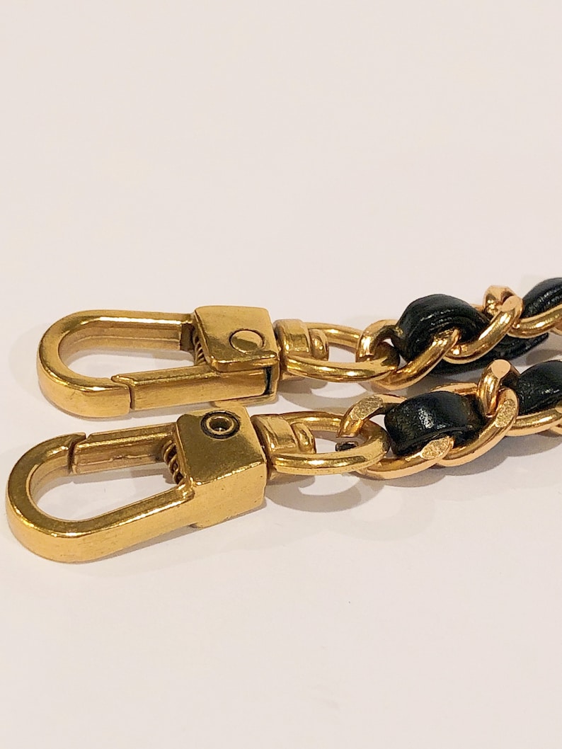 Gold-tone Chain Bag Strap With Leather for Chanel Replacement - Etsy
