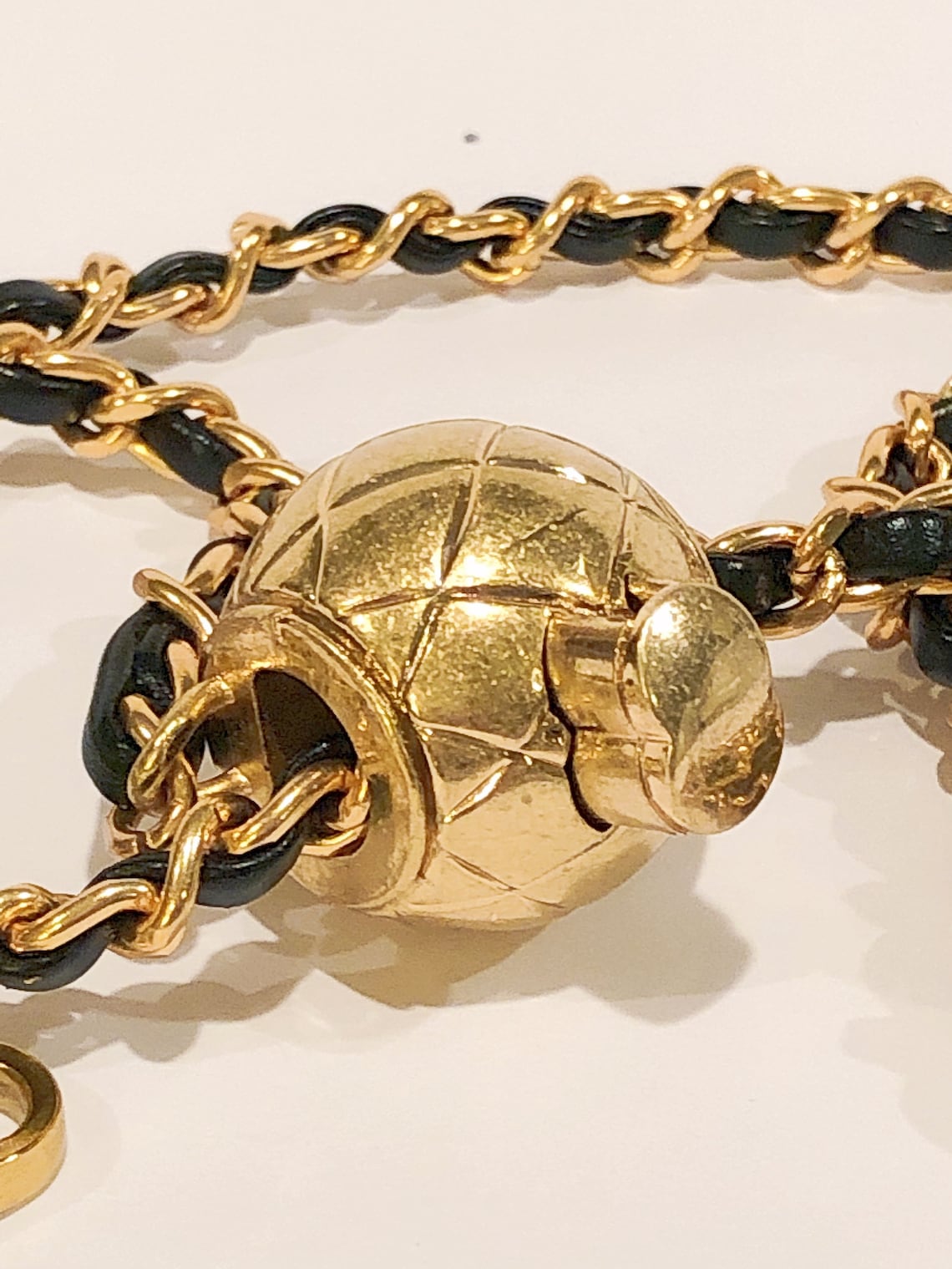 Gold-tone Chain Bag Strap With Leather for Chanel Replacement - Etsy