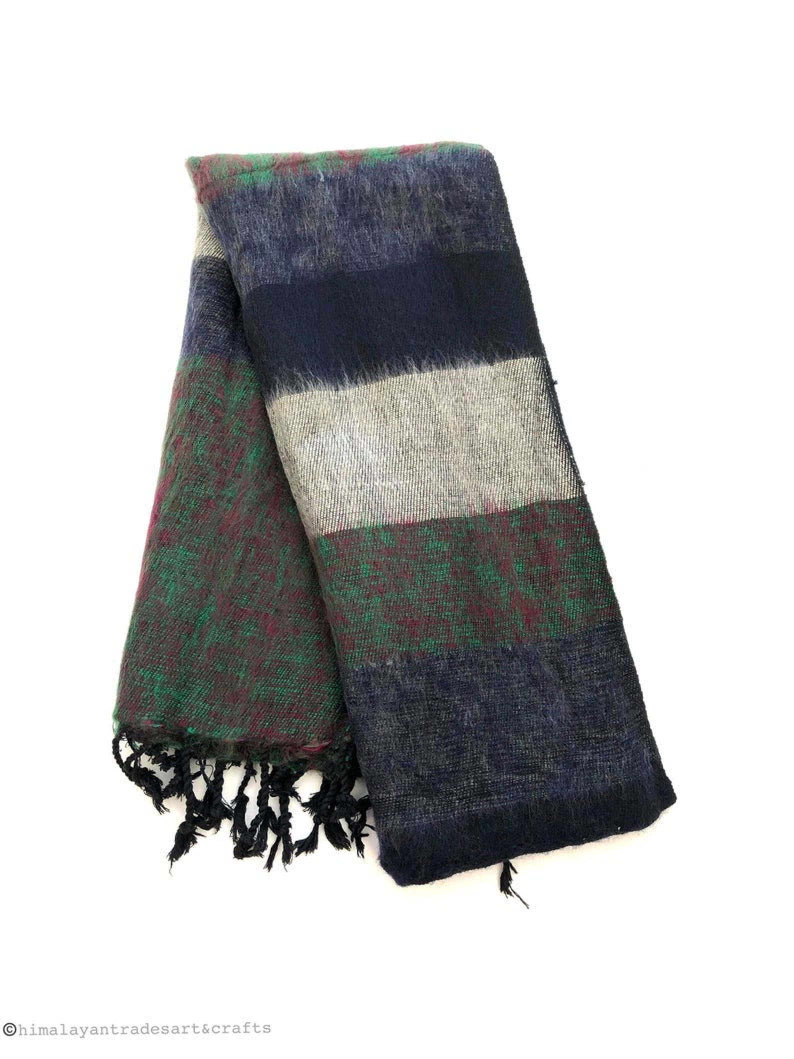 Handwoven Yak Wool Shawl: Himalayan Fairtrade Scarf Wrap - Etsy