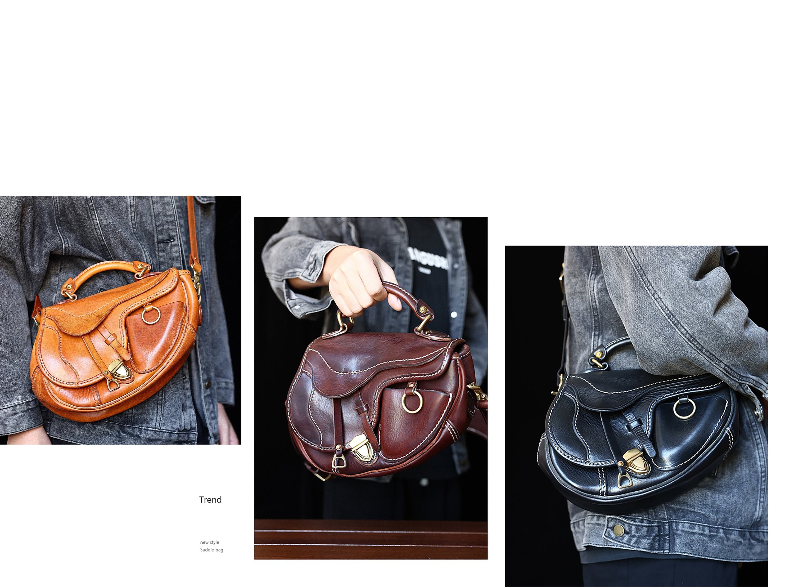 Handmade Leather Saddle Bag, Adjustable Crossbody Handbag - Etsy