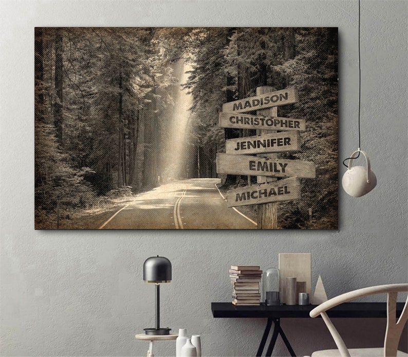 Personalized Road Multi-Names Canvas Personalized Names | Etsy Personalized Road Multi-Names Canvas Personalized Names | Etsy