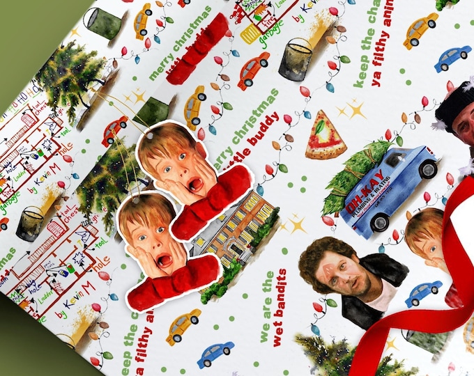Home Alone, Christmas Wrapping Paper, Gift Wrap - Etsy