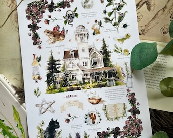 Practical Magic Story Fine Art Print, Watercolour Print - Etsy