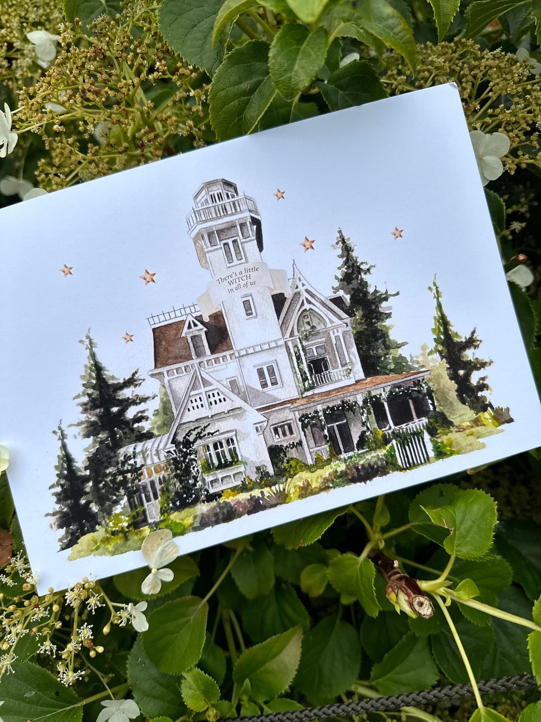 Practical Magic, Witchy House, Magical Watercolour Print - Etsy