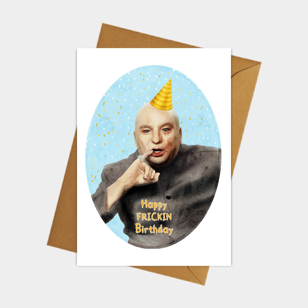Dr Evil, Birthday Card, Funny, Greeting Cards - Etsy
