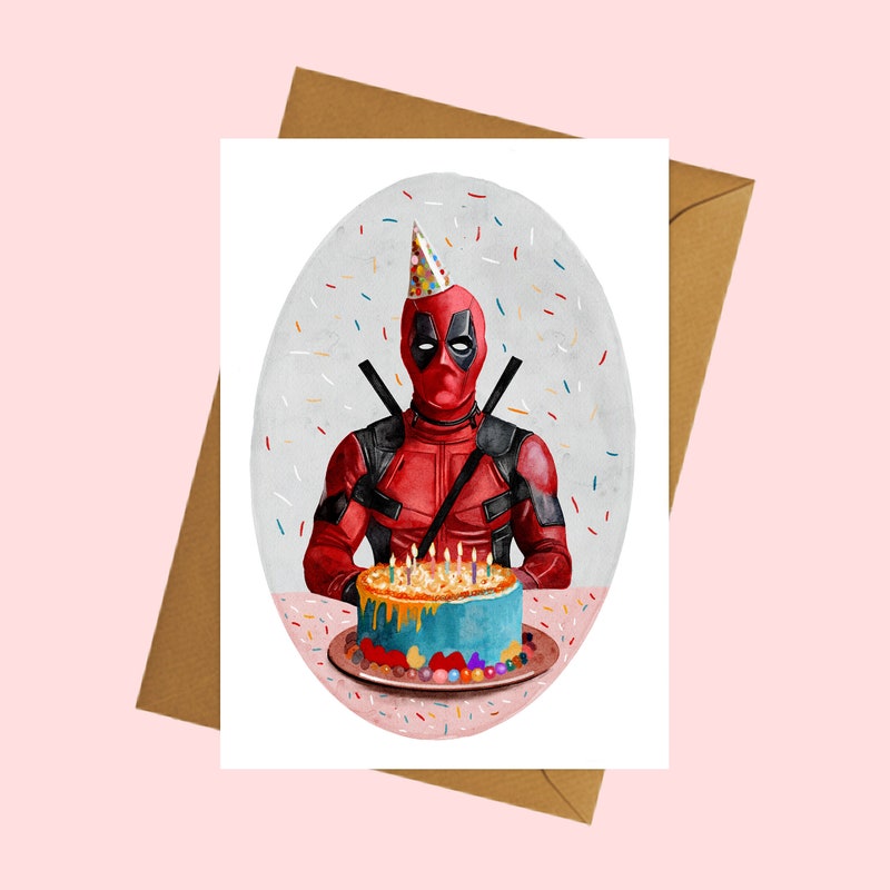 Deadpool Birthday Card - Etsy