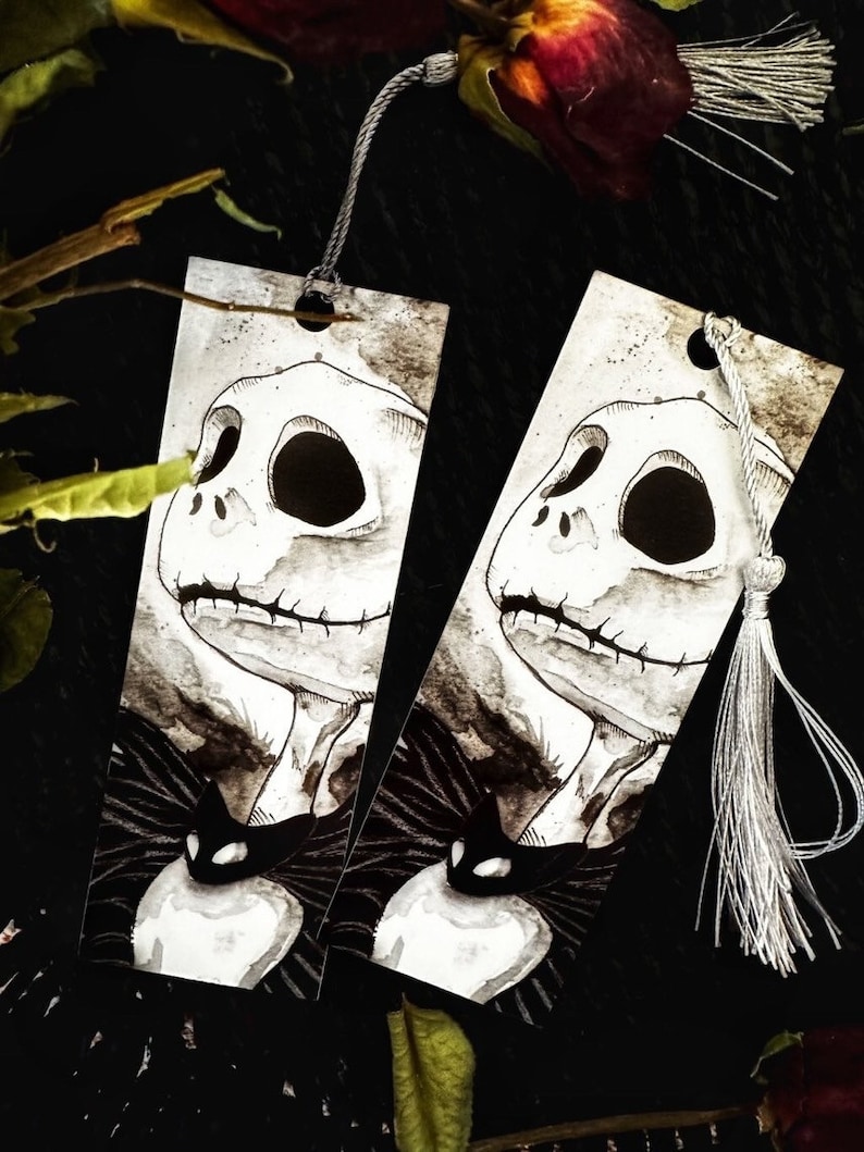 The Skeleton Watercolour Illustrated Bookmark - Etsy