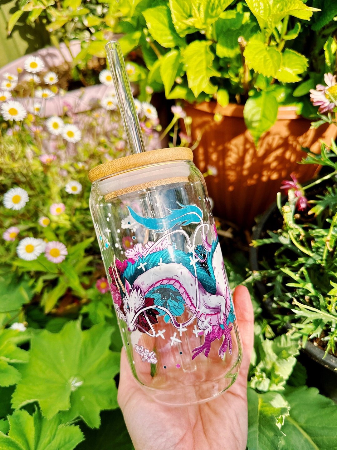 Japanese Spirit Inspired, Dragon, Beer Can Glass, Iced Tea/coffee Glass ...
