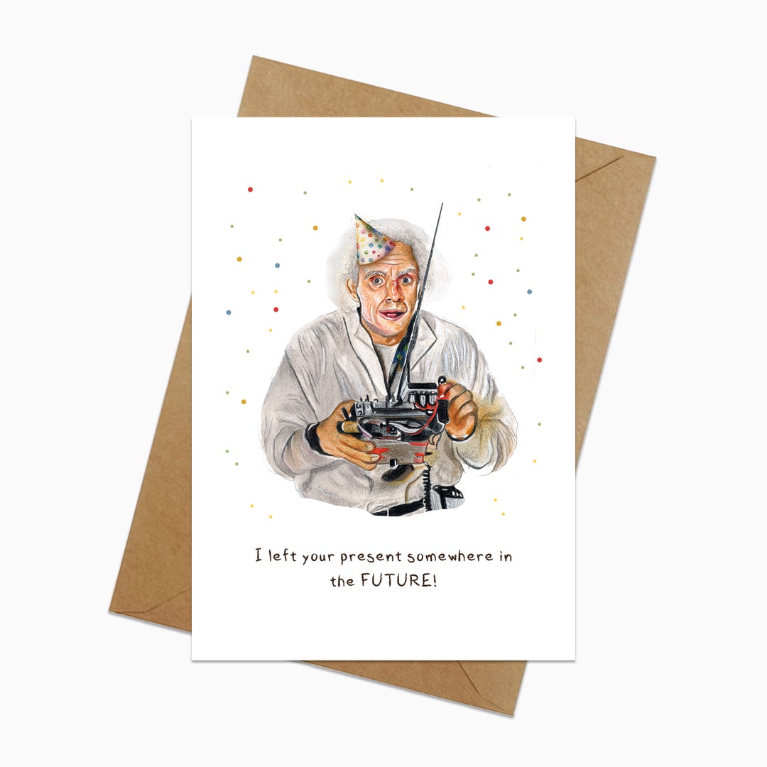 Doc, Back to the Future, 80s Movie, Birthday Card - Etsy