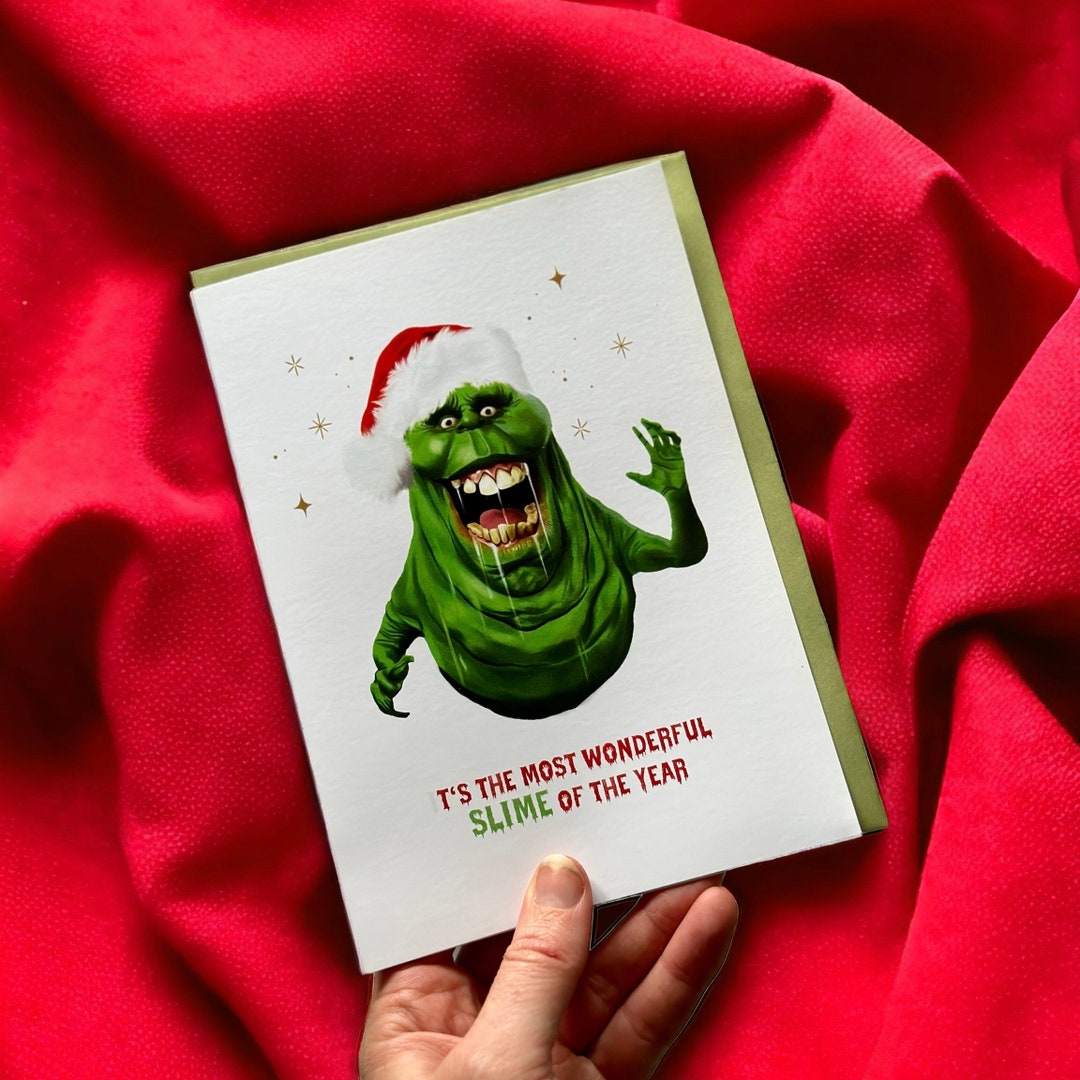 Slimer Ghostbusters Christmas Card Movie Card - Etsy
